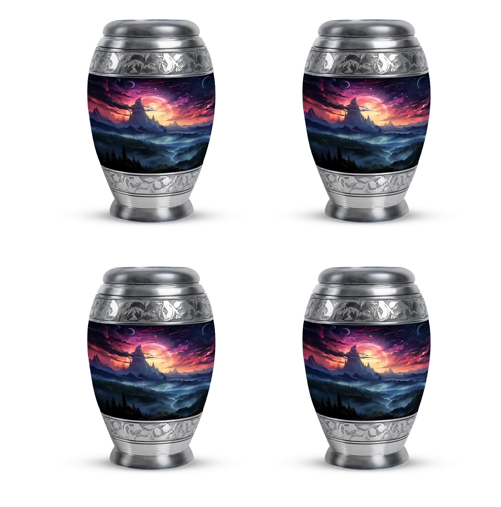 A Dreamscape of Mountains and Moons - Petite Cremation Urn for Adult ...