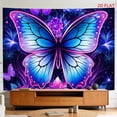 A Dreamy Neon Butterfly Decorative Tapestry—a Stylish Polyester Design ...