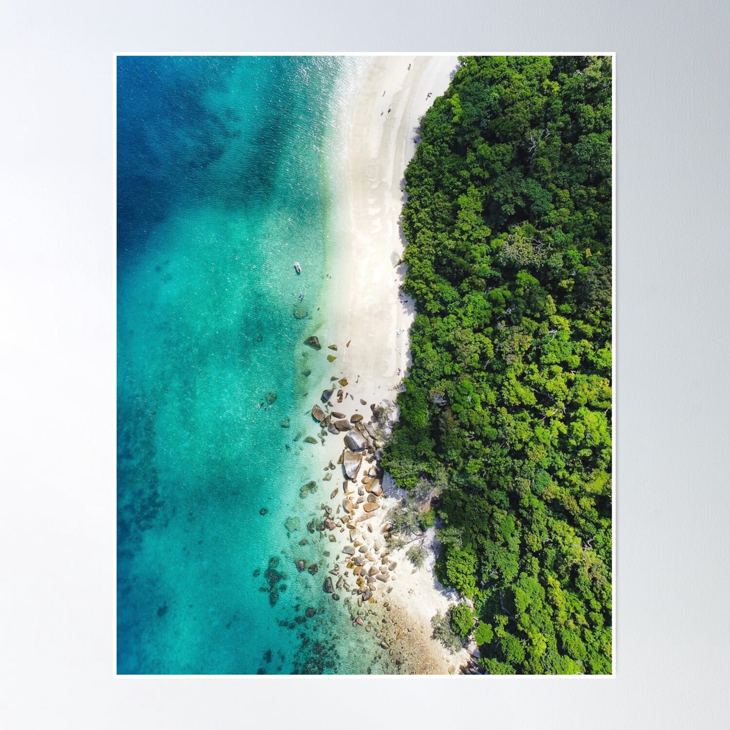 A Drone Photo Of Fitzroy Island, Cairns, Tropical North Queensland By ...