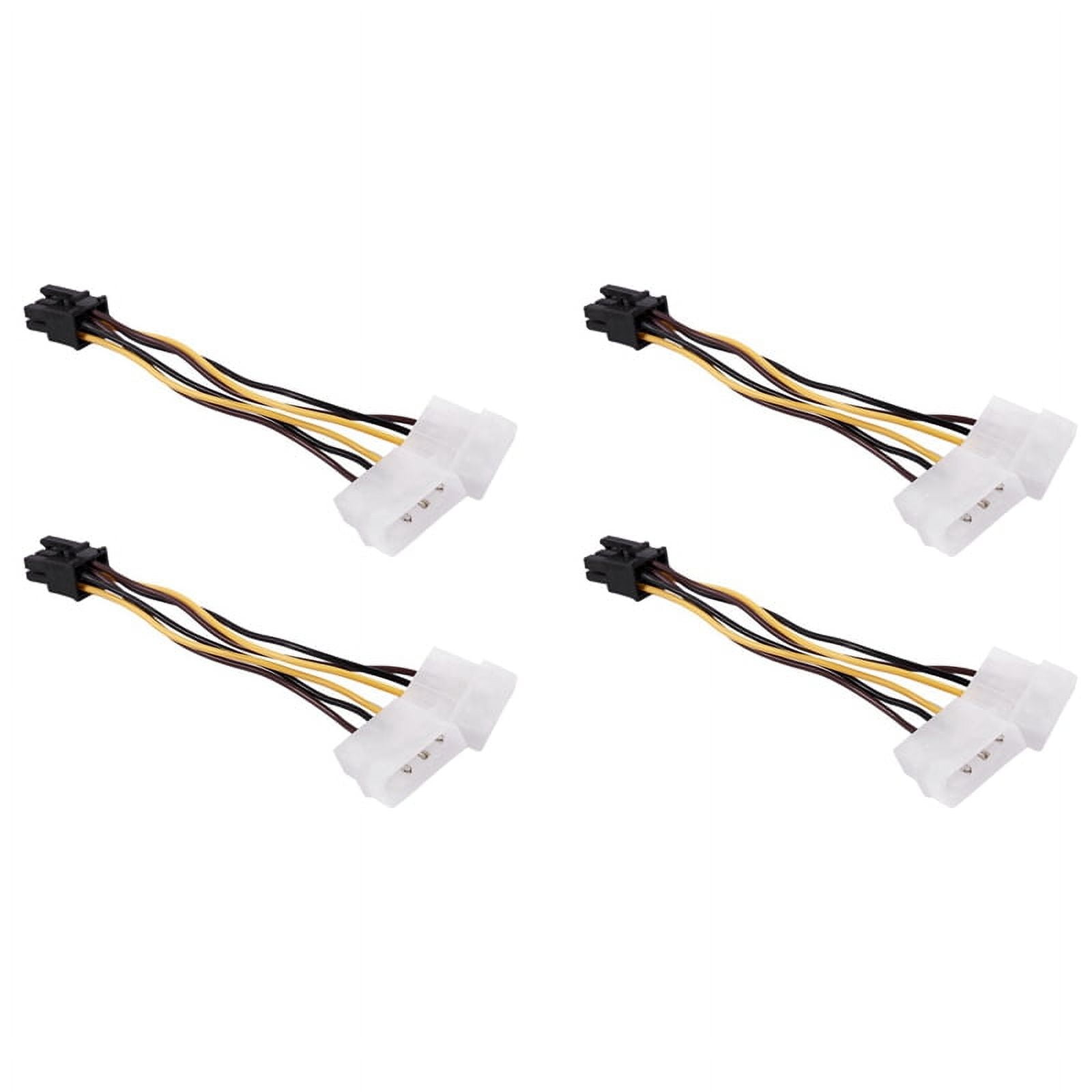 A Dual 4-Pin Molex IDE to 6 Pin PCI-E Graphic Card Power Cable ...
