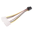 A Dual 4-Pin Molex IDE to 6 Pin PCI-E Graphic Card Power Connector ...
