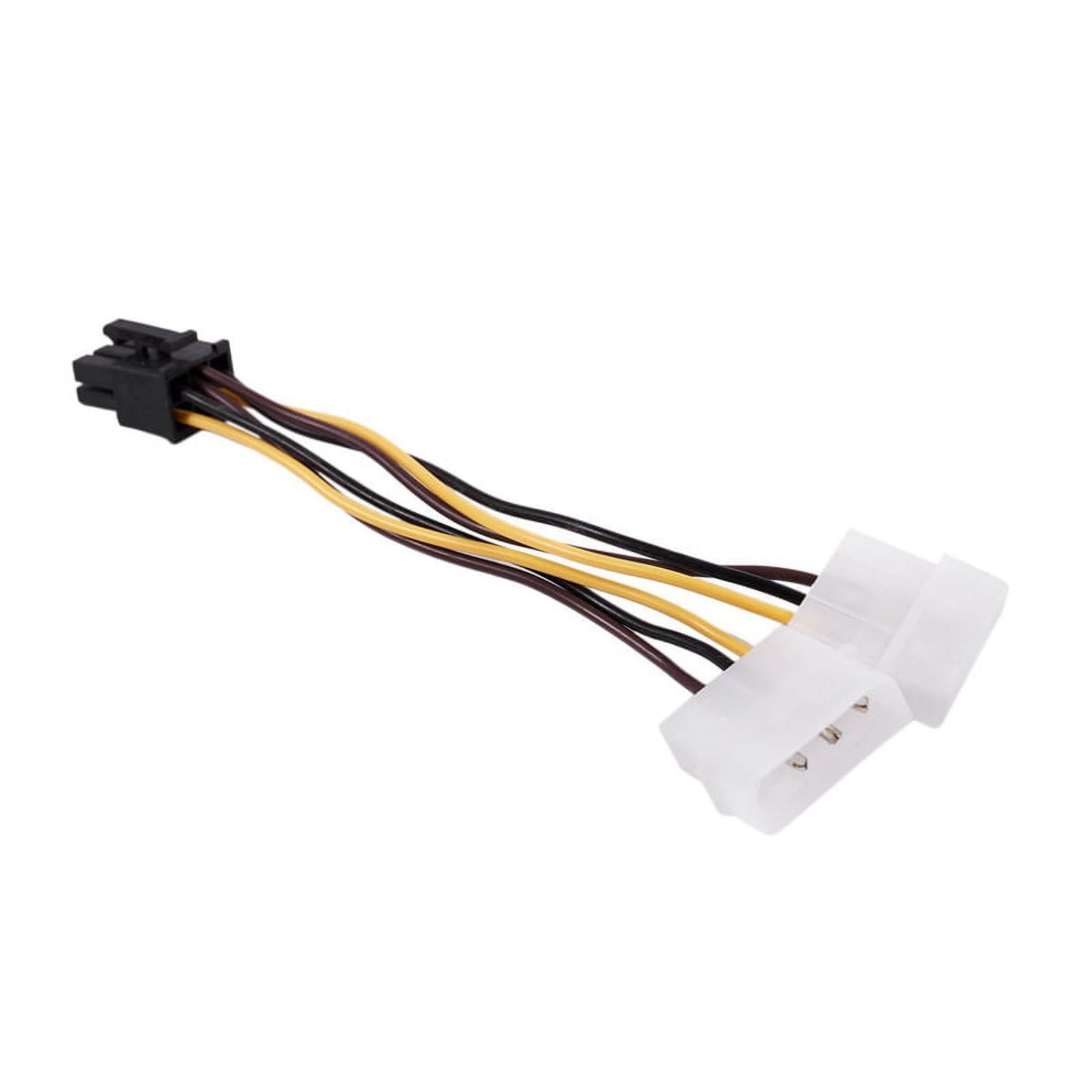 A Dual 4-Pin Molex IDE to 6 Pin PCI-E Graphic Card Power Connector ...