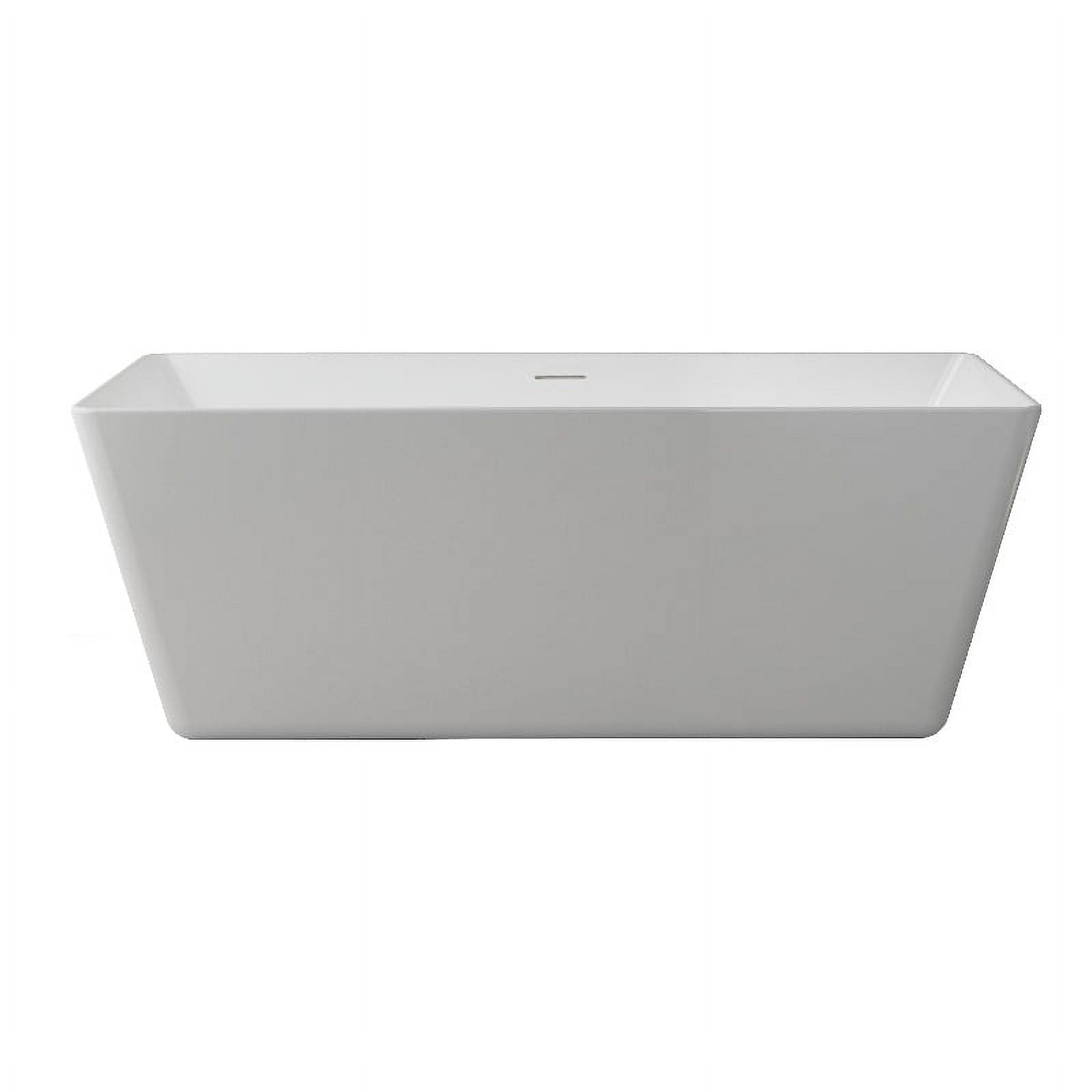 A&E Bath and Shower Rosemere Plastic Freestanding Bathtub w/ No Faucet ...
