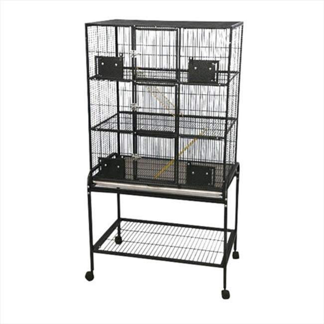 A&E Cage 13221-SA Black 3 Level Animal Cage With Removable Base ...