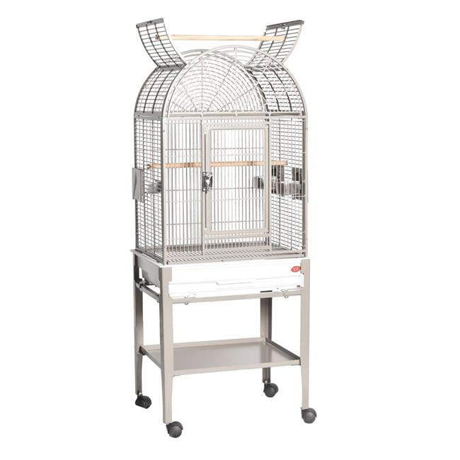 A&E Cage GA22217C HQ Platinum 22 x 17 in. Dome Top Cage with Plastic ...