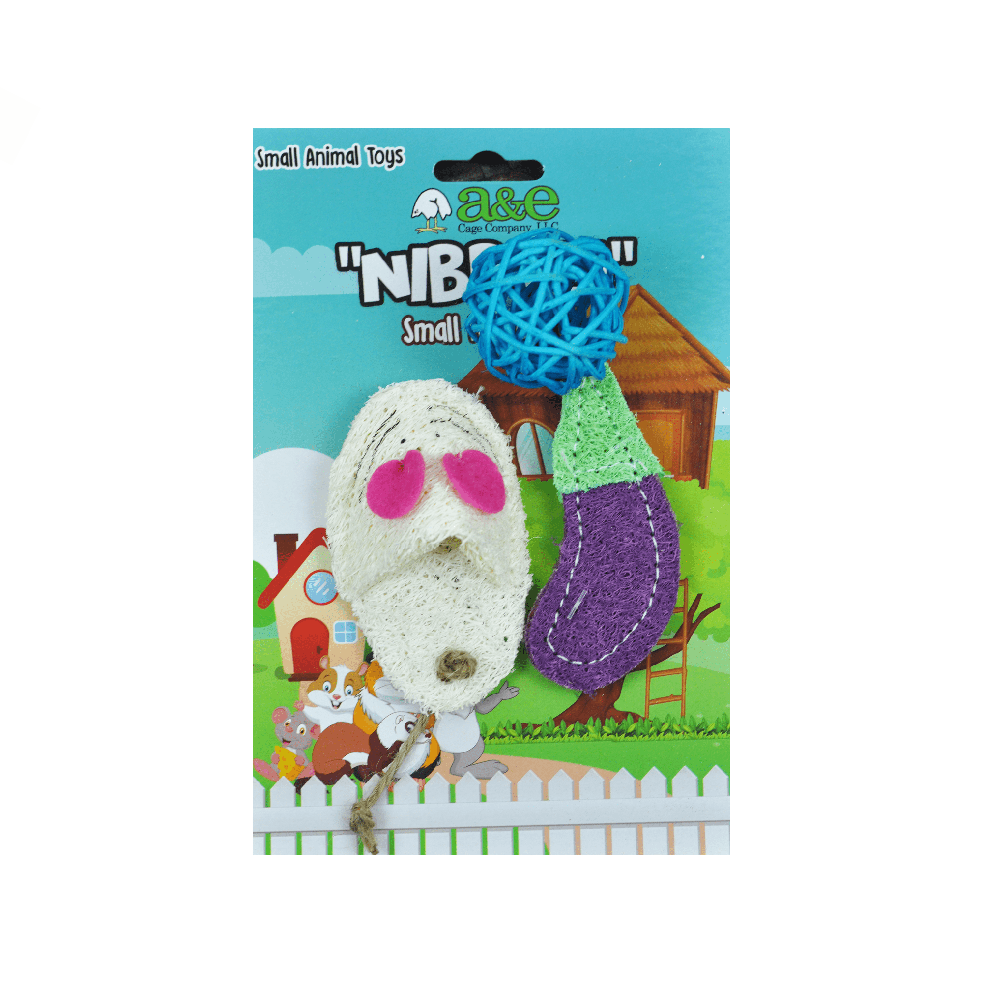 A&E Cage 644152 Nibble Loofah for Small Animal Toy Assortment No.1 ...