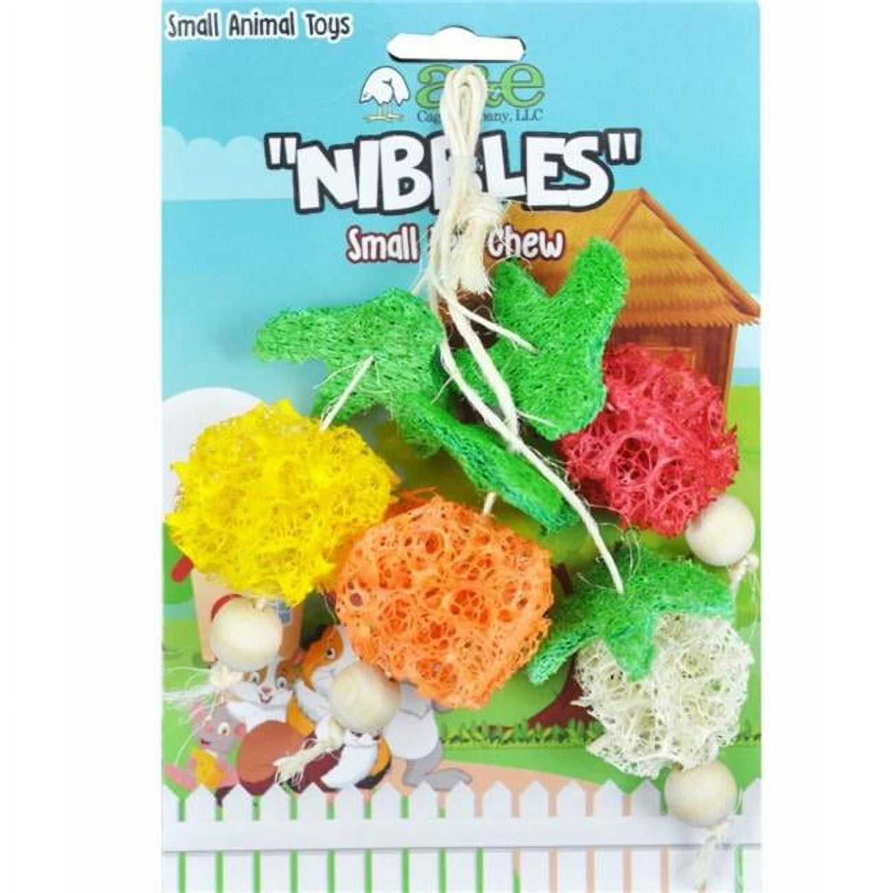 A&E Cage 644167 Nibbles Loofah Bunch of Fruits for Small Animal Toy ...
