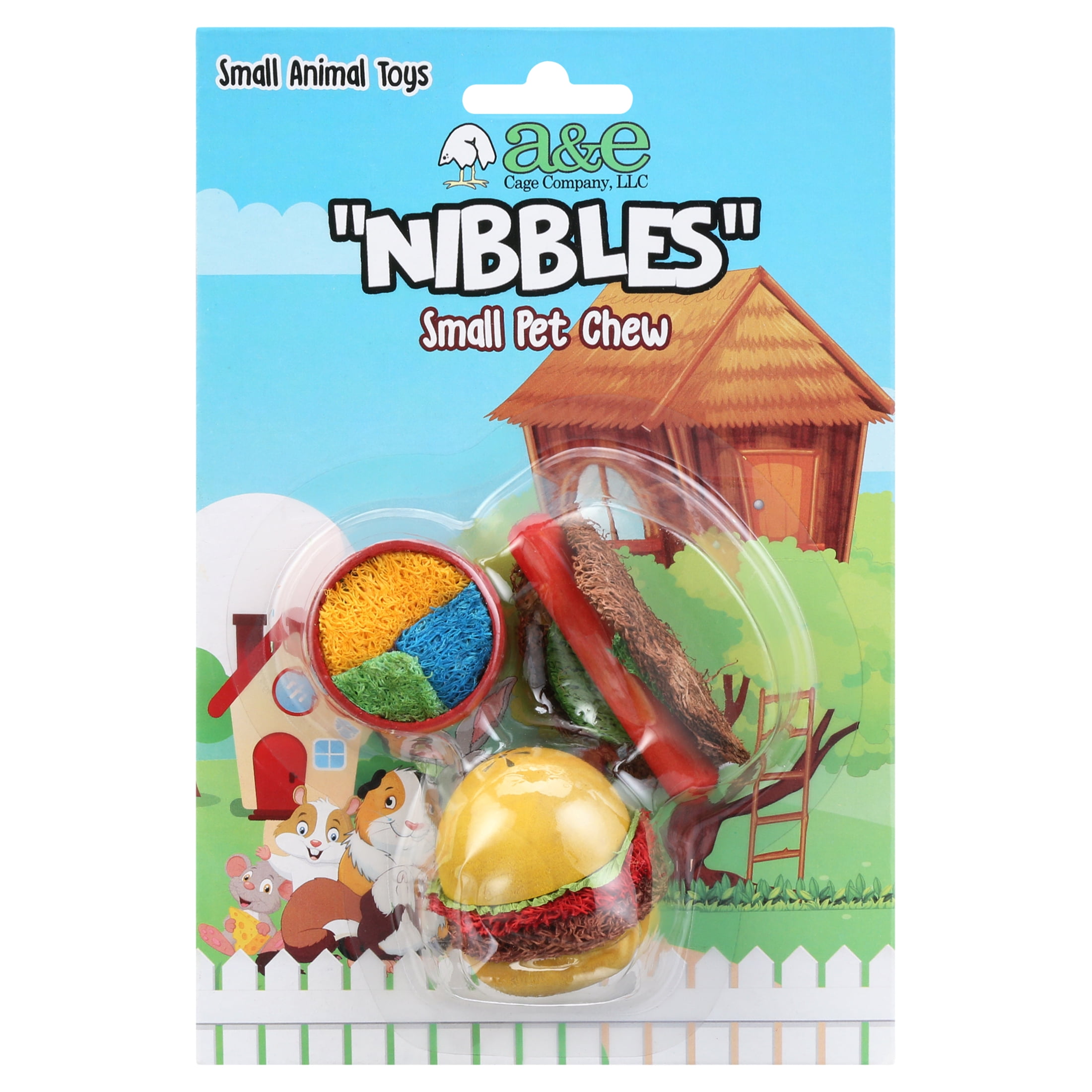 A&E Cage Co. Nibbles Small Animal Cookout Wooden Chews for Small ...