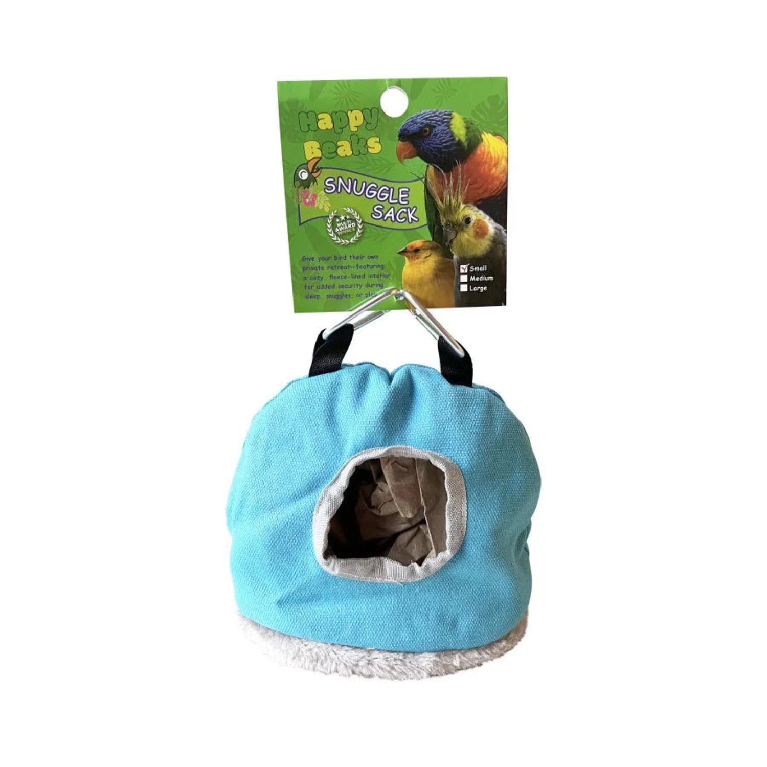 A&E Cage Company Happy Beaks Snuggle Sack Bird Hut Assorted, 1 Count / Small - Walmart.com