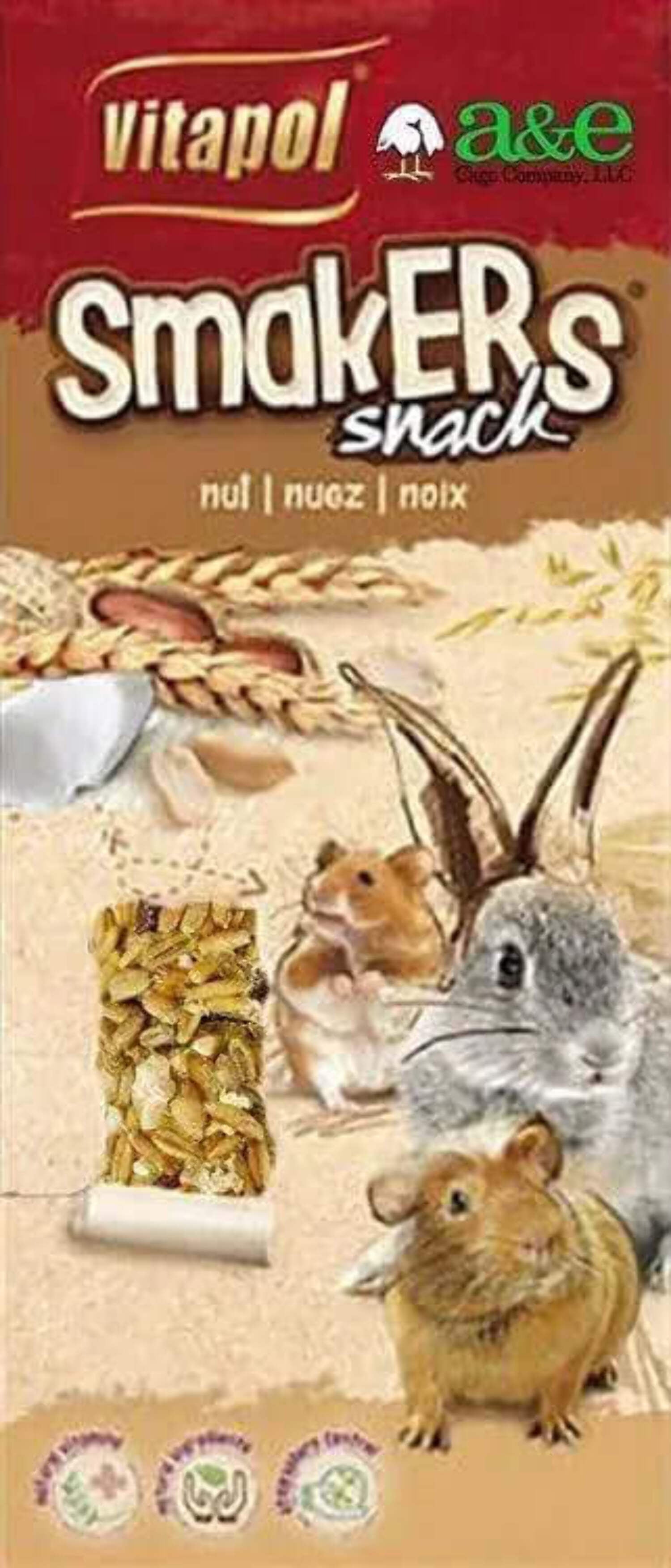 A&E Cage Company Smakers Nut Sticks for Small Animals (2 count ...