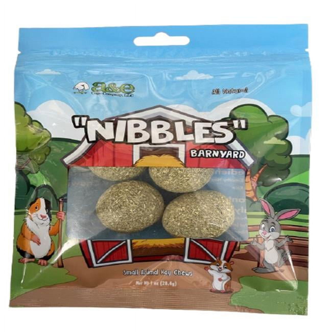 A E Cages Barnyard Nibbles Hay Chew Small Animal Bites - Walmart.com