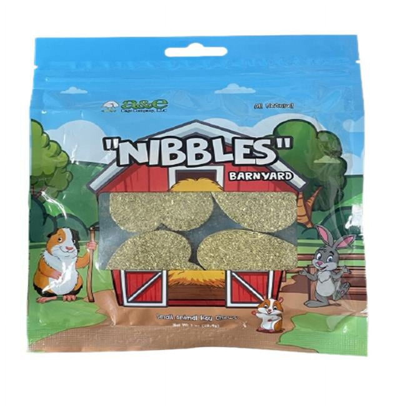 A&E Cages Heart Barnyard Nibbles Small Animal Bites Hay Chews - 4 Piece ...