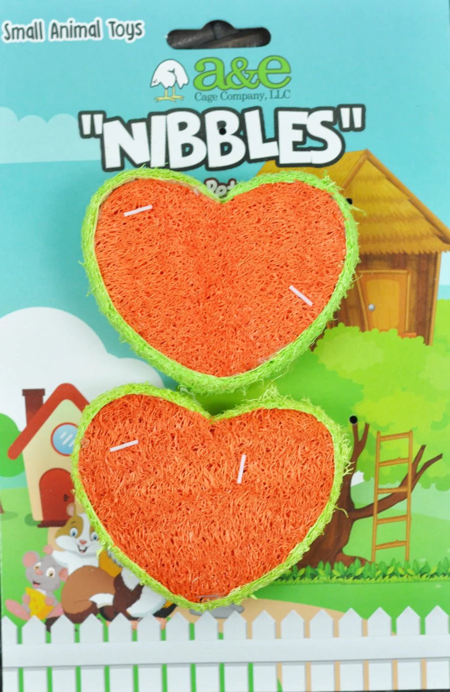 A E Cages Nibbles Small Animal Loofah Chew Toy - Walmart.com