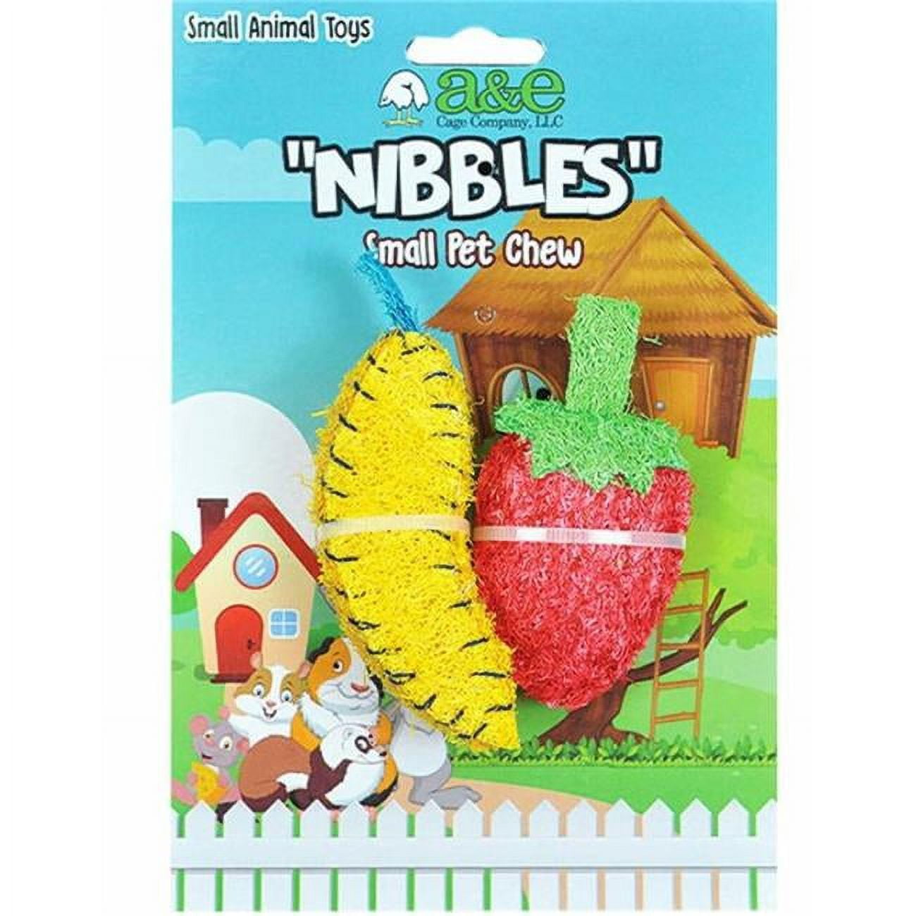 A E Cages Nibbles Small Animal Loofah Chew Toy - Walmart.com