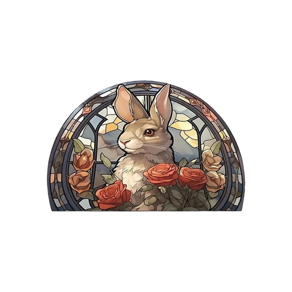 A Easter Carpet Semicircle Doormat Absorbent Non Slip Foot Mat For ...