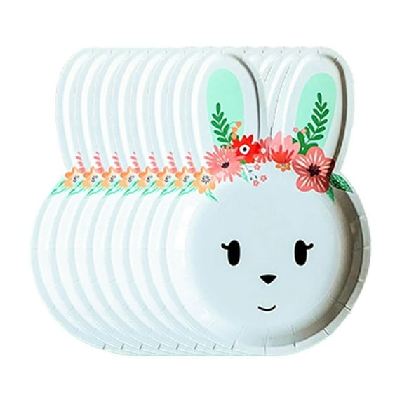 A Easter Disposable Paper Plates And Cups Set With Unique Shape, Sturdy ...