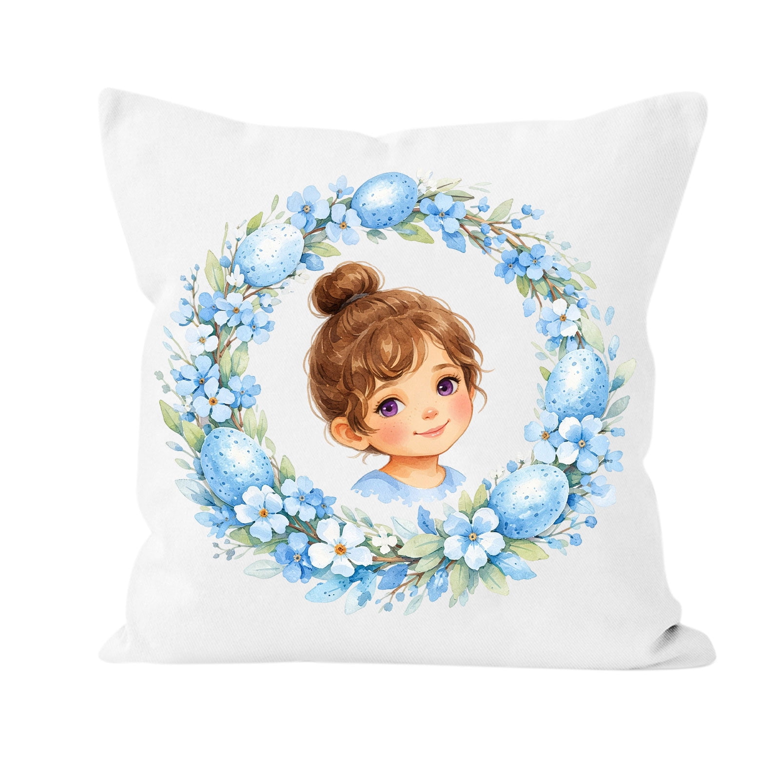 A Easter Double Sided Pillow With Insert 40X40Cm Peach Skin Fabric ...