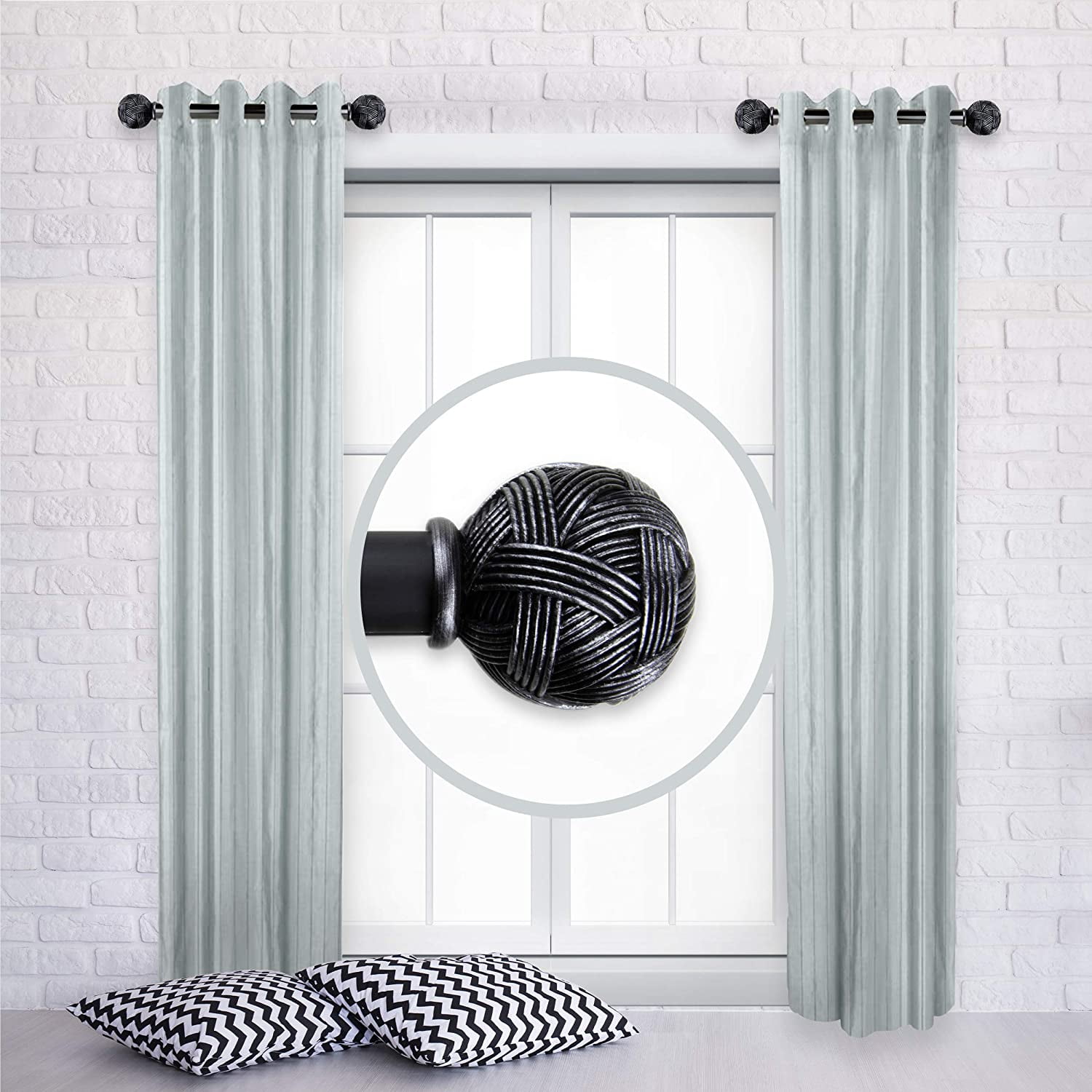 A&F Rod Decor - Peyton 1" Side Curtain Rod 12-20 inch (Set of 2 ...