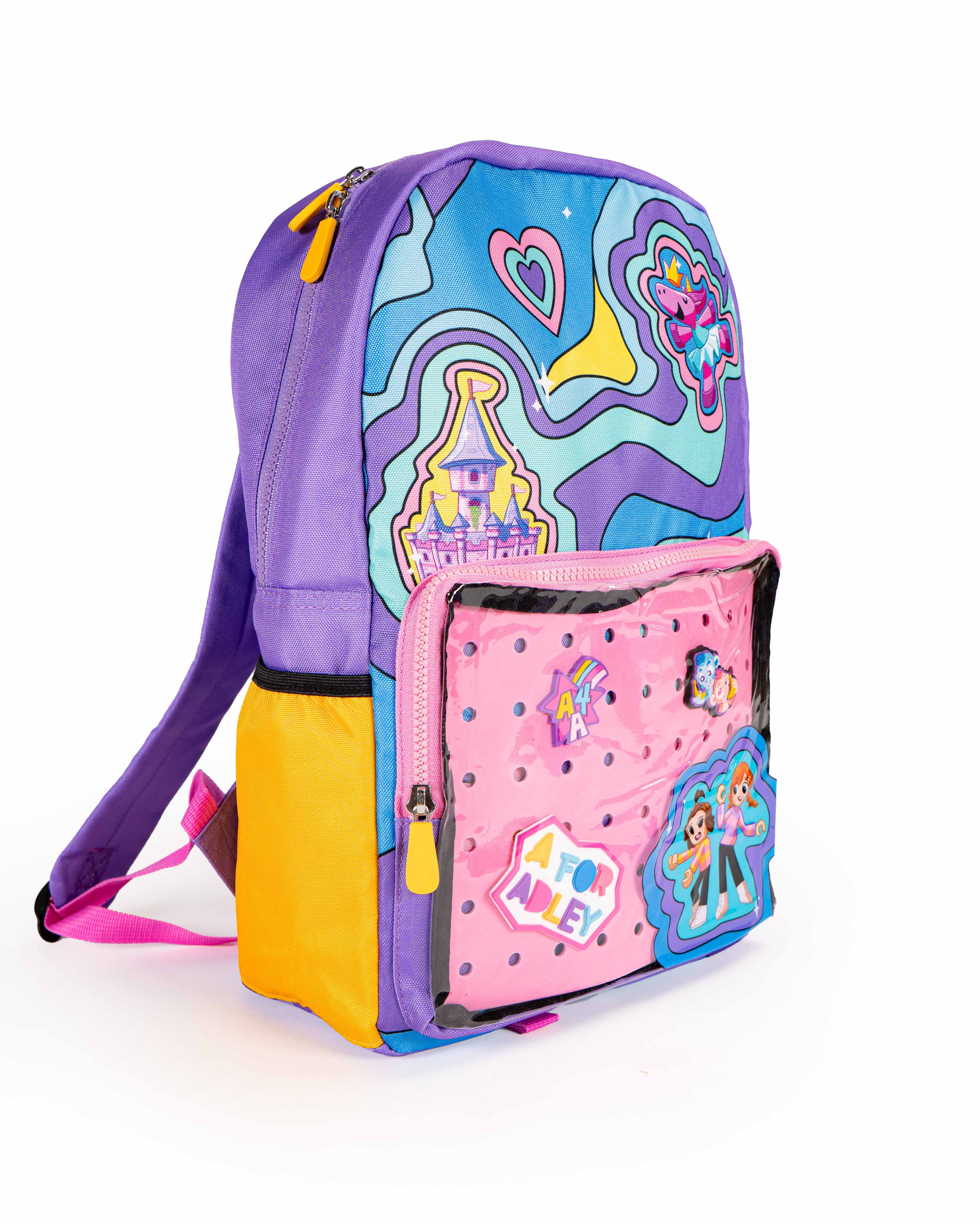 A FOR ADLEY Customizable Purple Princess Unicorn Backpack Designed for ...