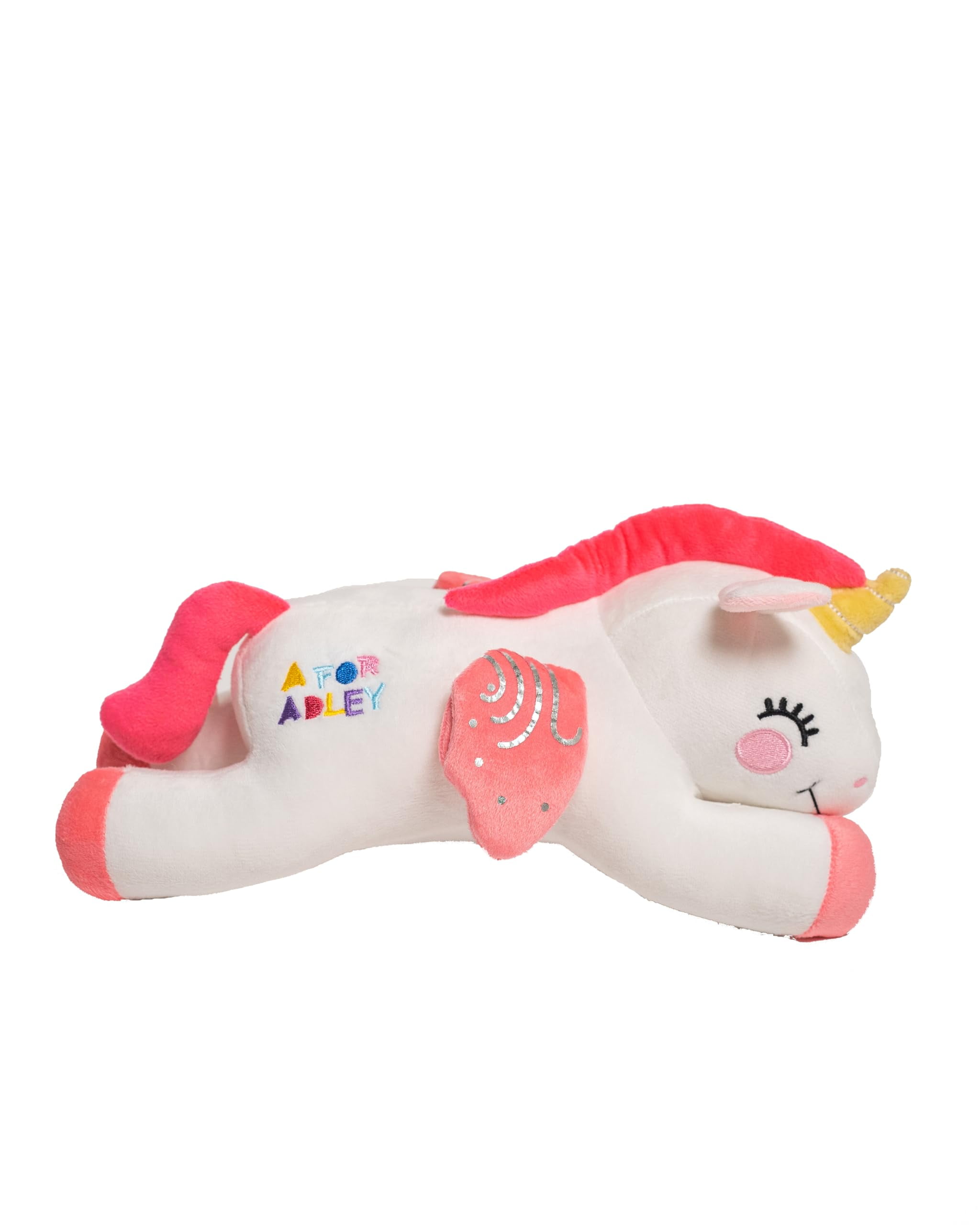 A FOR ADLEY Lost in The Movies White and Pink Rainbow Unicorn Plushie ...