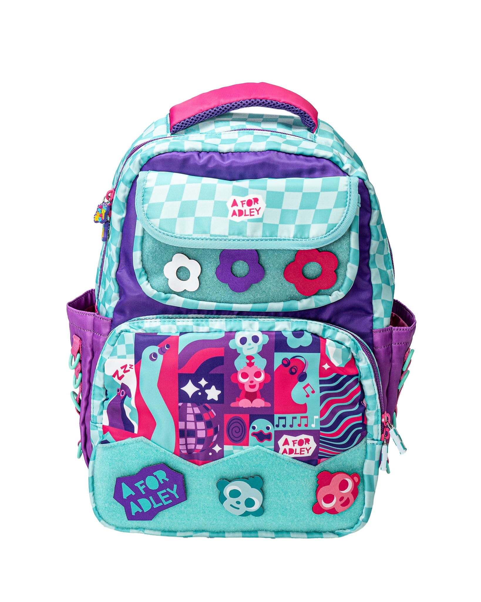 A For Adley Customizable Checkered Backpack With Adley's Best Velcro ...