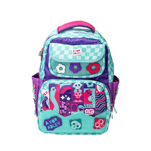 A For Adley Customizable Checkered Backpack With Adley's Best Velcro ...