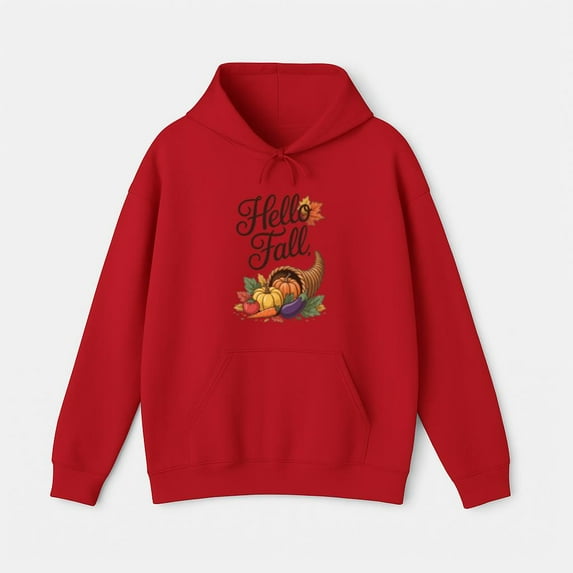 A Fall Cornucopia Pumpkins Autumn Leaves Hello Fall Graphic Print ...