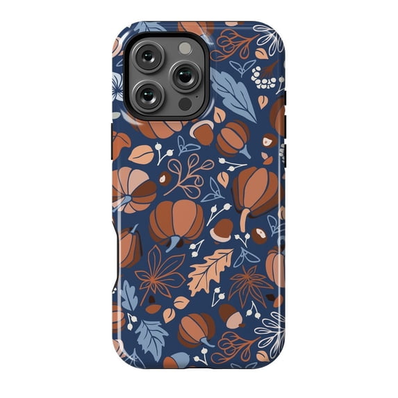 A Fall Fruits In Navy And Orange Themed Seasonal Tough Case for iPhone ...