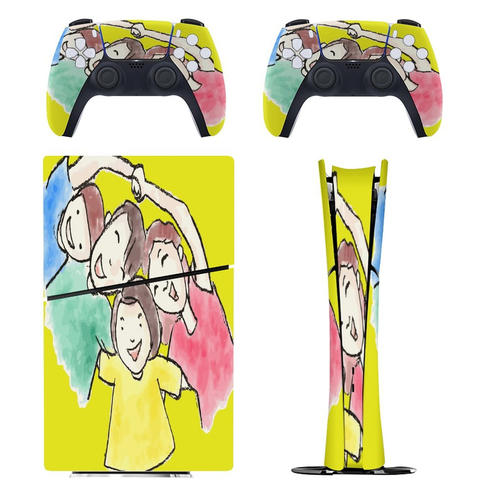 A Family of Four PS5/PS5 Slim Digital Disc Skin Sticker For Console And ...