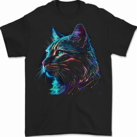A Fantasy Cat With Cool Colours 3 T-Shirt - Walmart.com