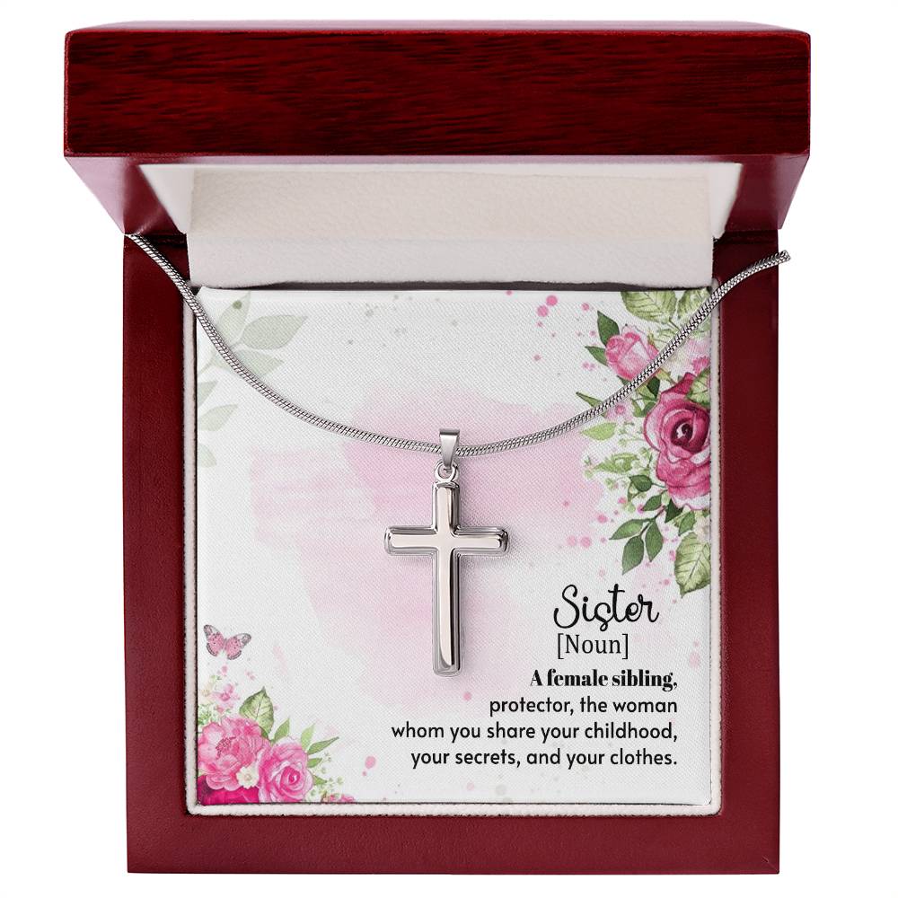 A Female Sibling - Cross Necklace - Artisan Cross Necklace - Gift Box ...