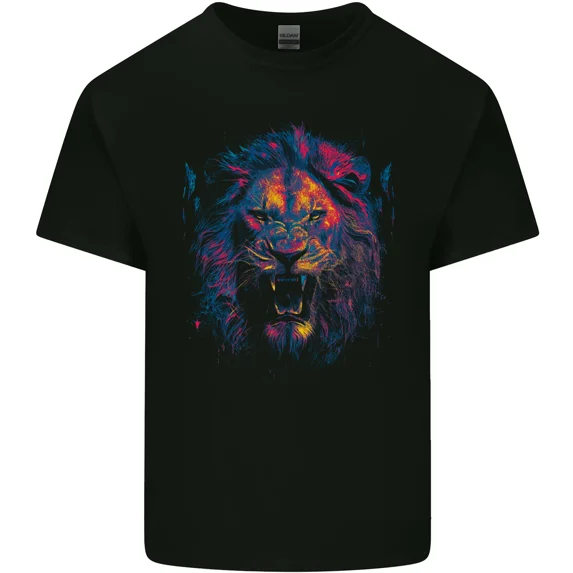 A Ferocious Lion Wild Animal King Of Jungle Safari Print Art Unisex T ...