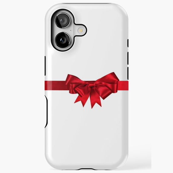A Festive Christmas Ribbon Protective Case for iPhone 11 12 13 14 15 16 ...