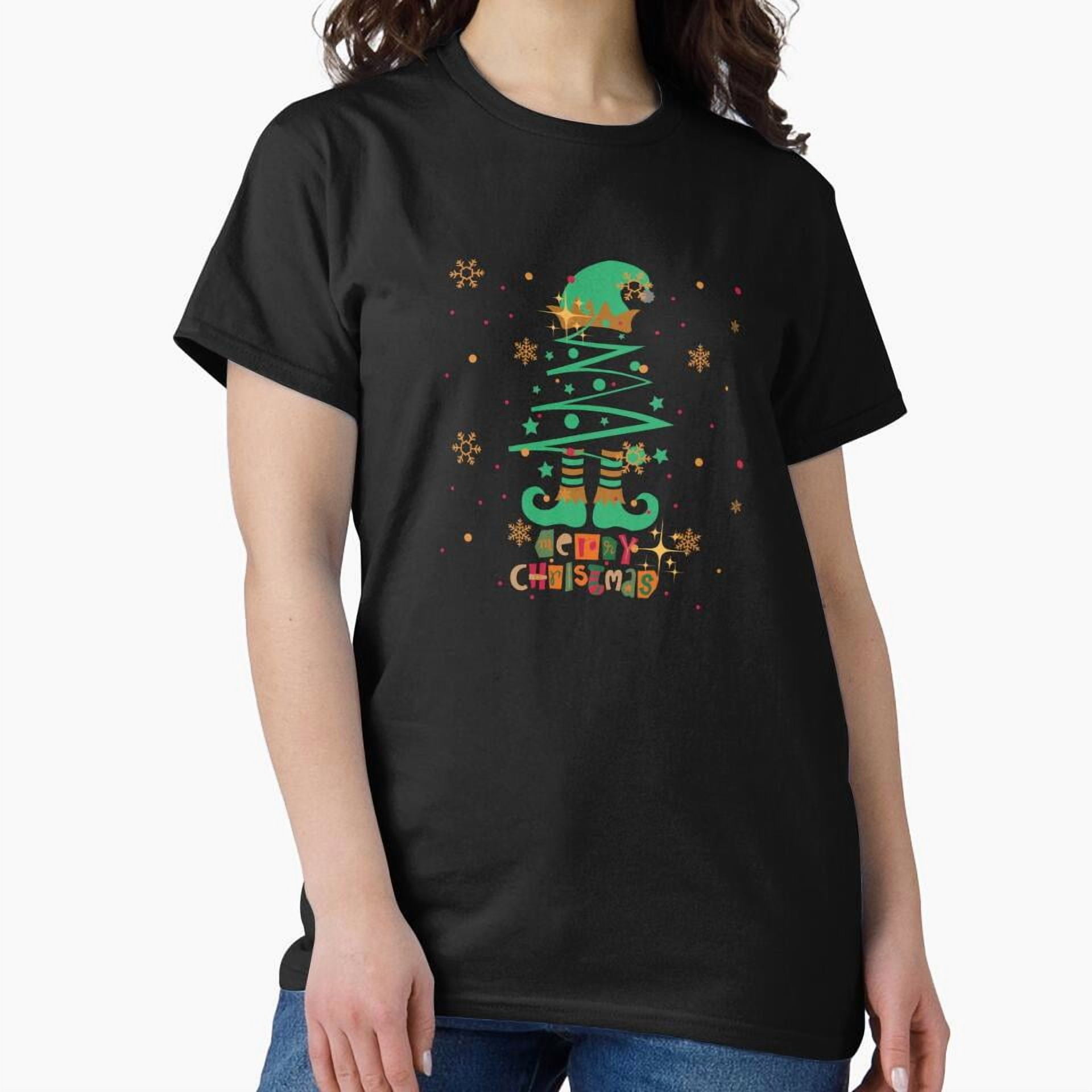 A Festive Elf Design With A Cheerful Holiday Tree, A Fun Unisex T-Shirt ...