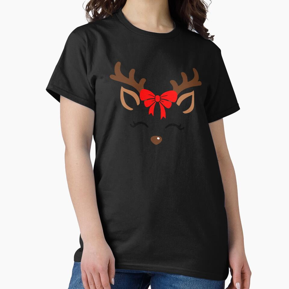 A Festive Reindeer Faces Pack, A Fun Holiday Animal Assortment Unisex T ...