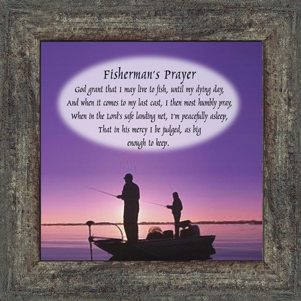 A Fisherman's Prayer, Beach, Boating or Fishing Decor, Picture Frame ...