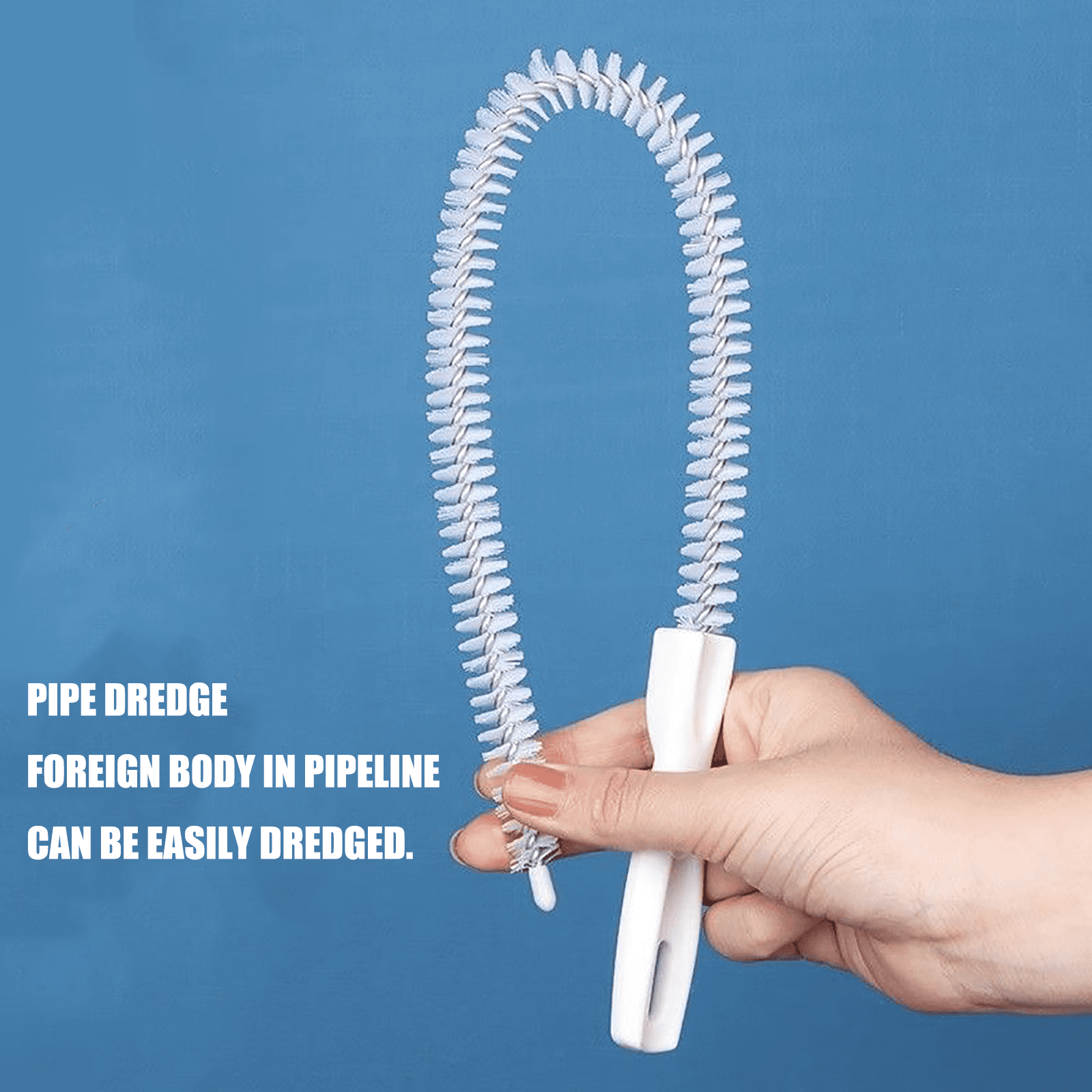 A Flexible Pipe Dredging Sink Cleaning Brush, Hand-cranked Cleaning and ...