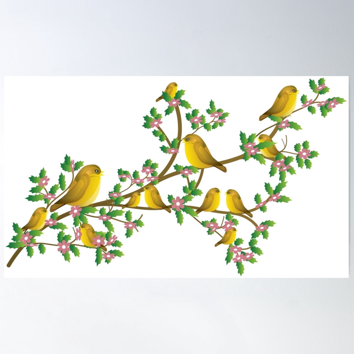 A Flock Of Birds Poster Wall Art, Modern Wall Decor For Living Room ...
