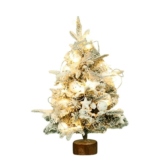 A Flocking Small Tree Table Decoration For Christmas With Pvc Material ...