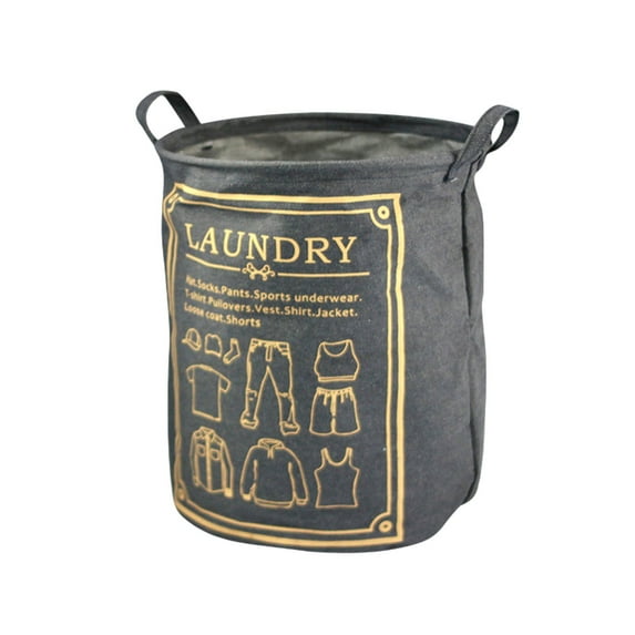 A Foldable Fabric Storage Basket With Handles Large Capacity Laundry ...