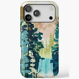 A Forest Falls Themed Scenic Waterfall Graphic iPhone 11 through 17 Pro ...