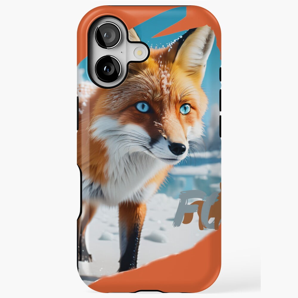A Fox in Winter Snow Scene Nature Animal Lover Phone Case with iPhone ...
