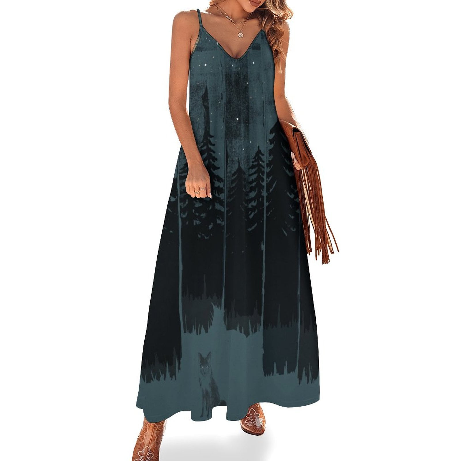 A Fox in the Wild Night Sleeveless Dress Summer dresses for women ...