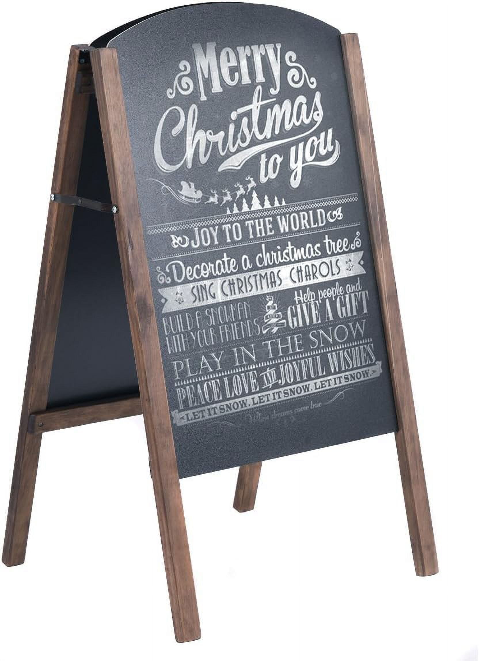 A-Frame Chalkboard 18 x 31.5, Standing Sidewalk Easel Double-Sided ...