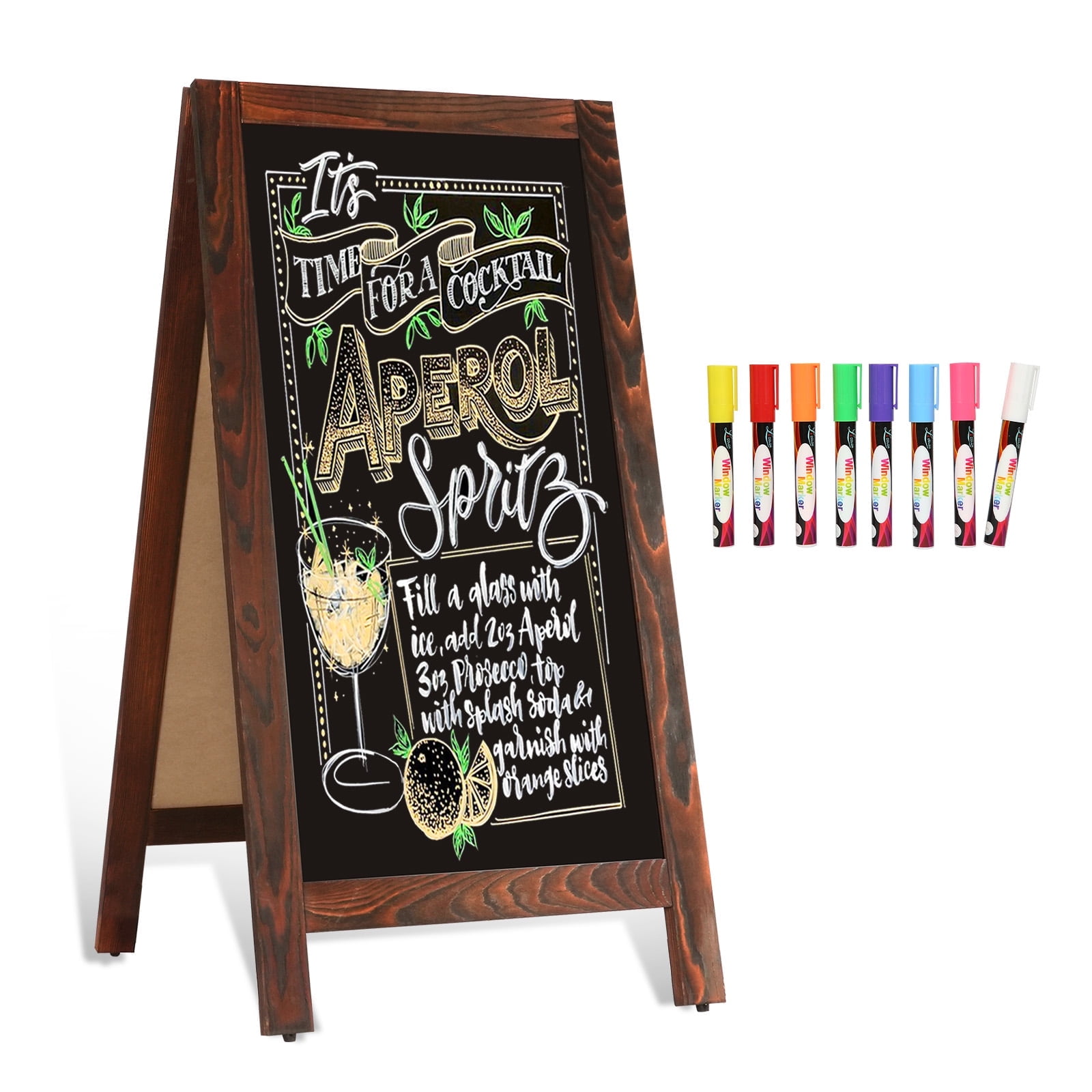 A-Frame Chalkboard, 40" x 20" Chalk Board Sign Board Magnetic Sandwich ...