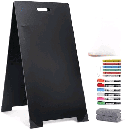 A-Frame Chalkboard Sign 16" x 32" Double-Sided Sandwich Board with 8x12 ...