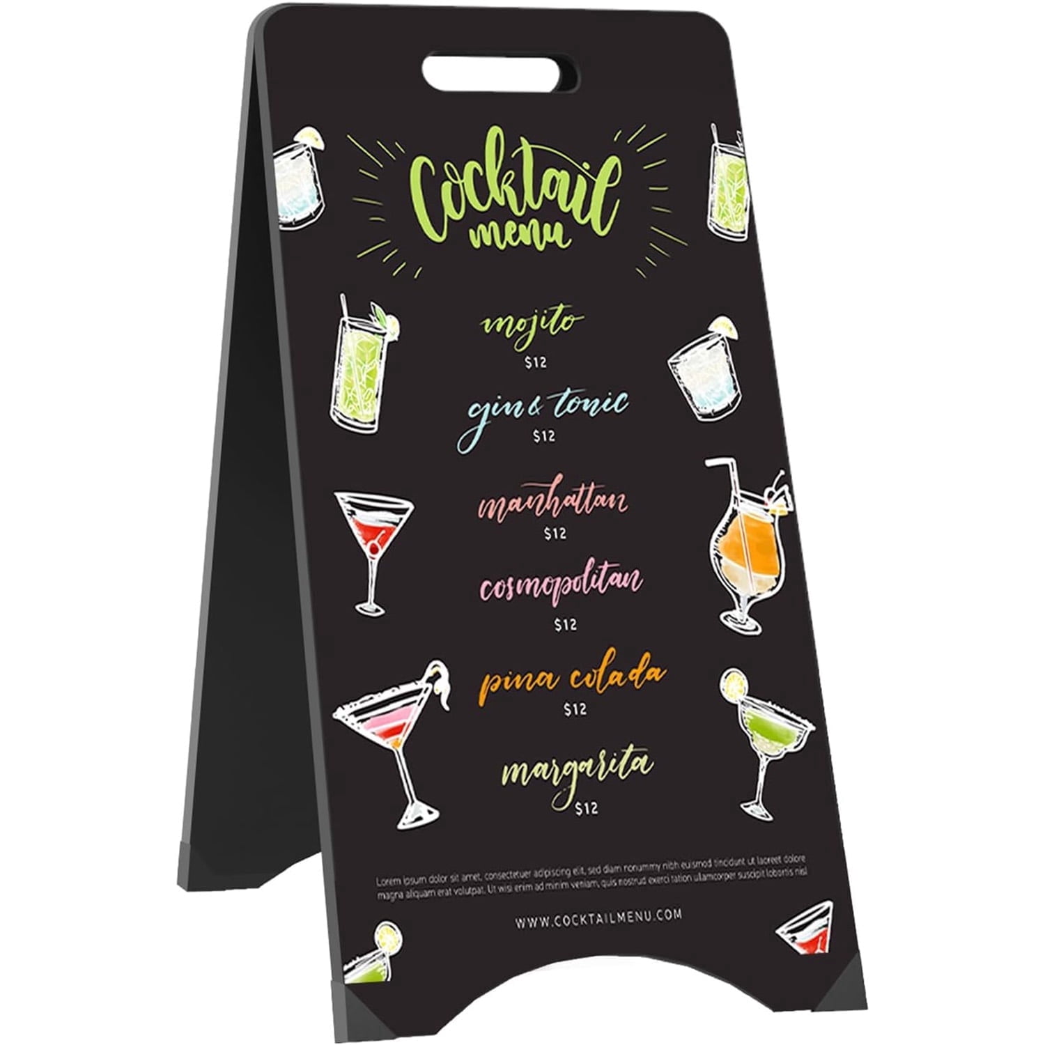 A-Frame Chalkboard Sign, Large 15" x 30" Outdoor Foldable Blackboard ...
