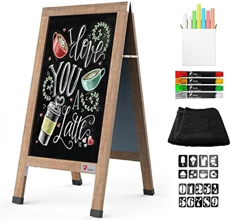 A-Frame Chalkboard Sign, Magnetic Chalk Board Sign Board, Outdoor Sign ...
