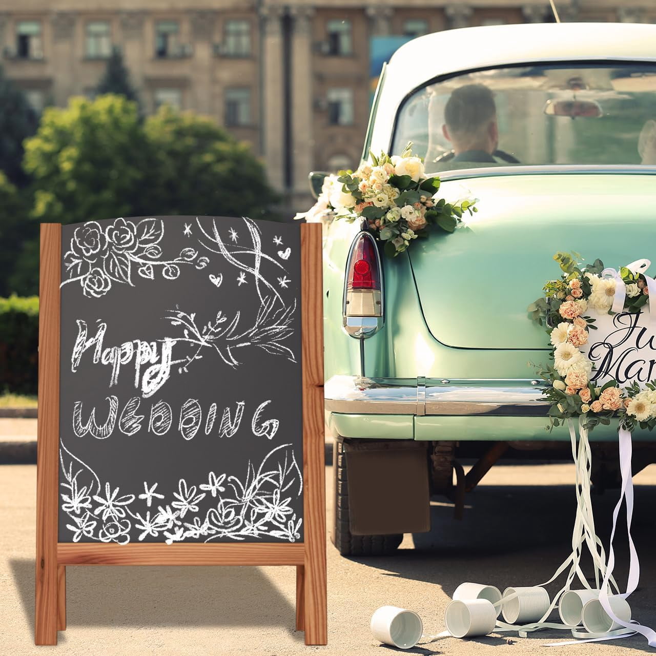A-Frame Chalkboard Sign, Sidewalk Sign 40" x 26" with Liquid Chalk ...