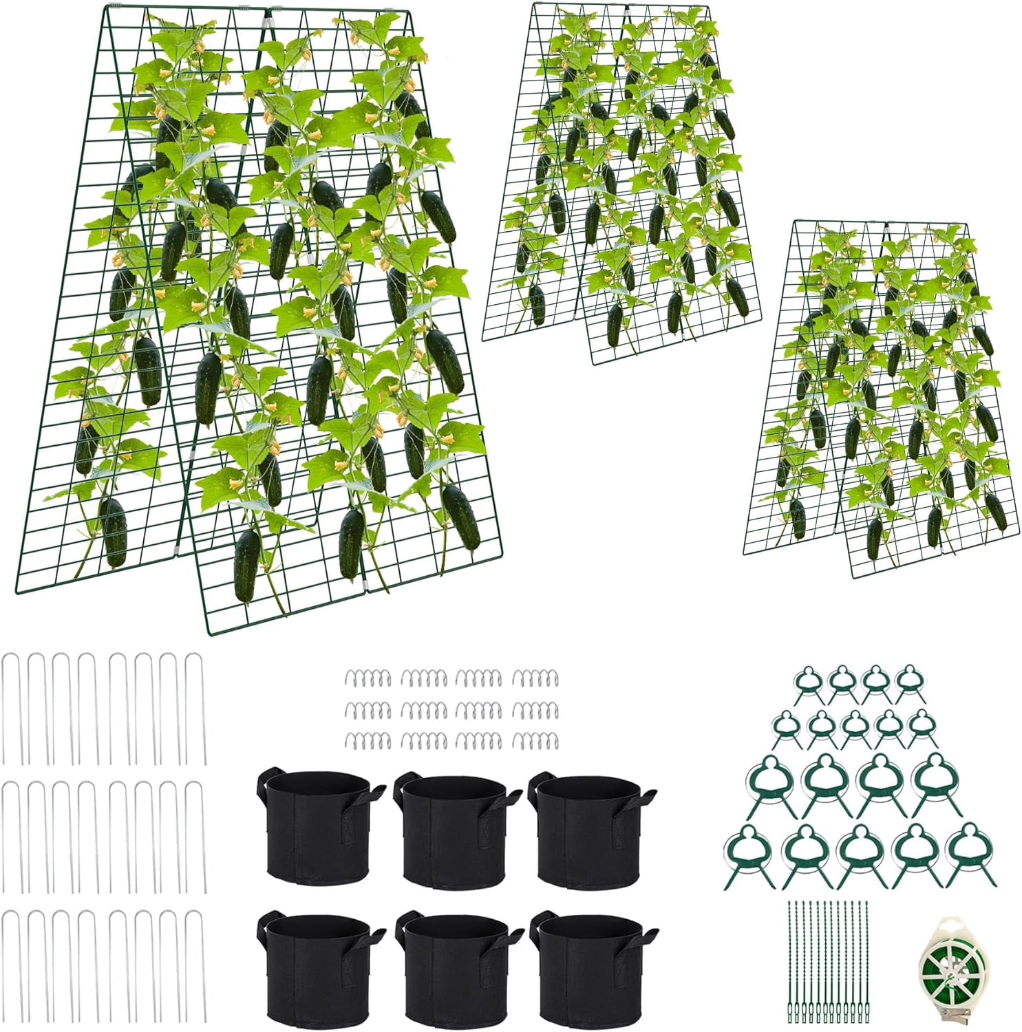 A-Frame Garden Trellis 46" L x 18" W, Foldable Cucumber Trellis - 2 ...